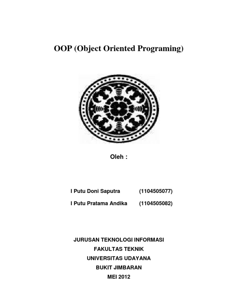 Tugas Oop Makalah Anayar | PDF | Teknologi & Rekayasa