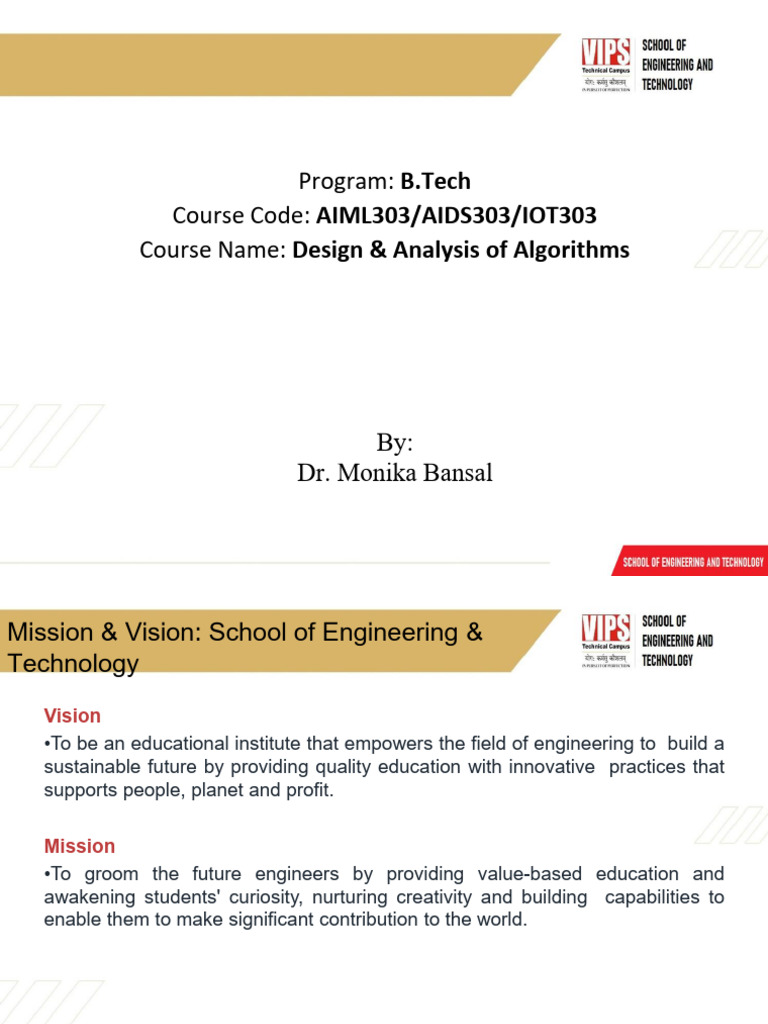 Daa Unit1 | PDF | Algorithms | Time Complexity