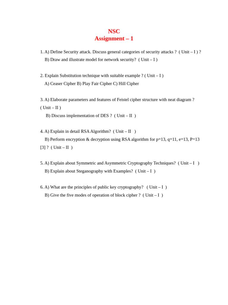 NSC Assignment - 1 | PDF