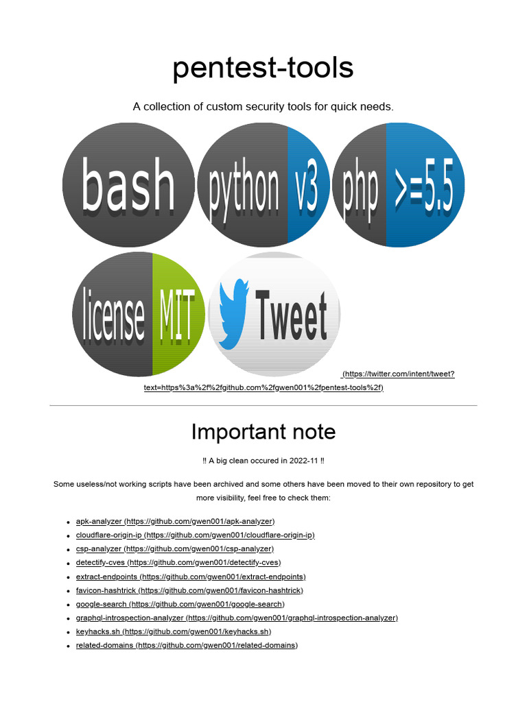 Pentest Tools | PDF | Domain Name System | Computing
