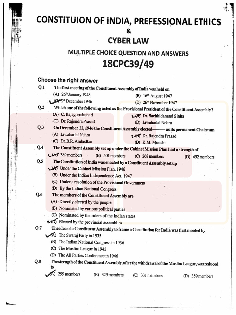 QUESTION BANKS-CPC-Multiple Choice-QP (Exam Preparation) (1) PDF | PDF