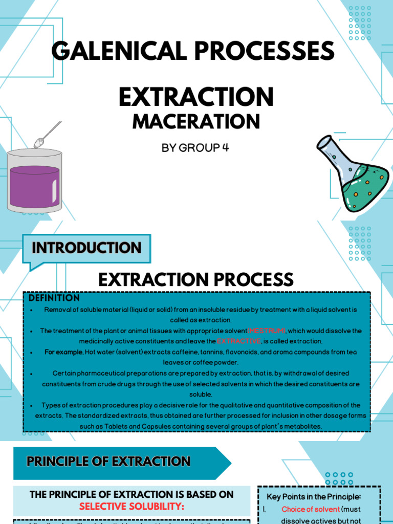 galenical process | PDF | Solubility | Solvent