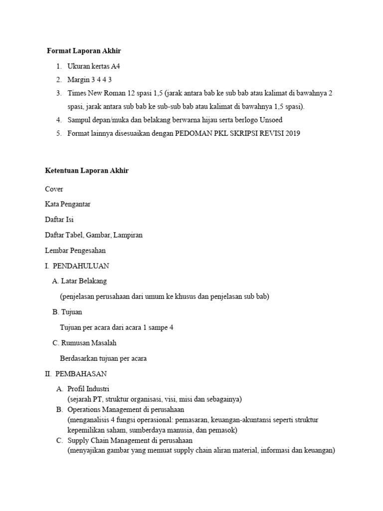 Format Laporan Akhir Praktikum Agribisnis | PDF