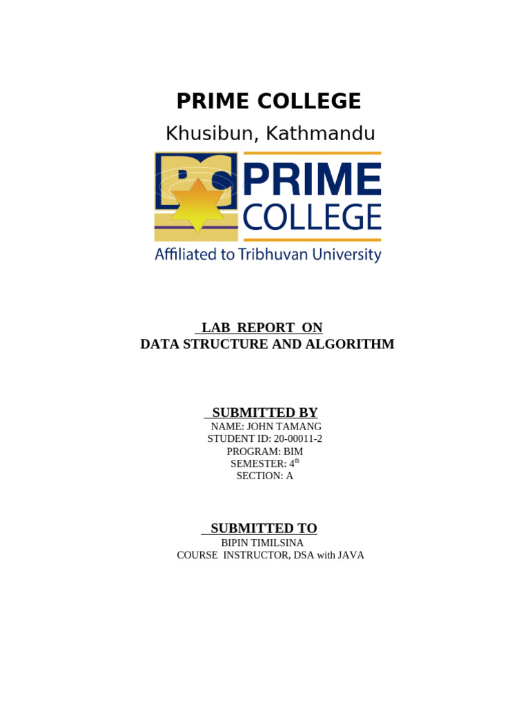 Report Front Page | PDF