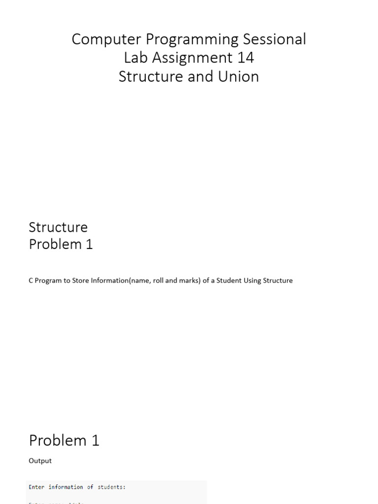 C Lab Structure | PDF | Programming Paradigms | Computer Data