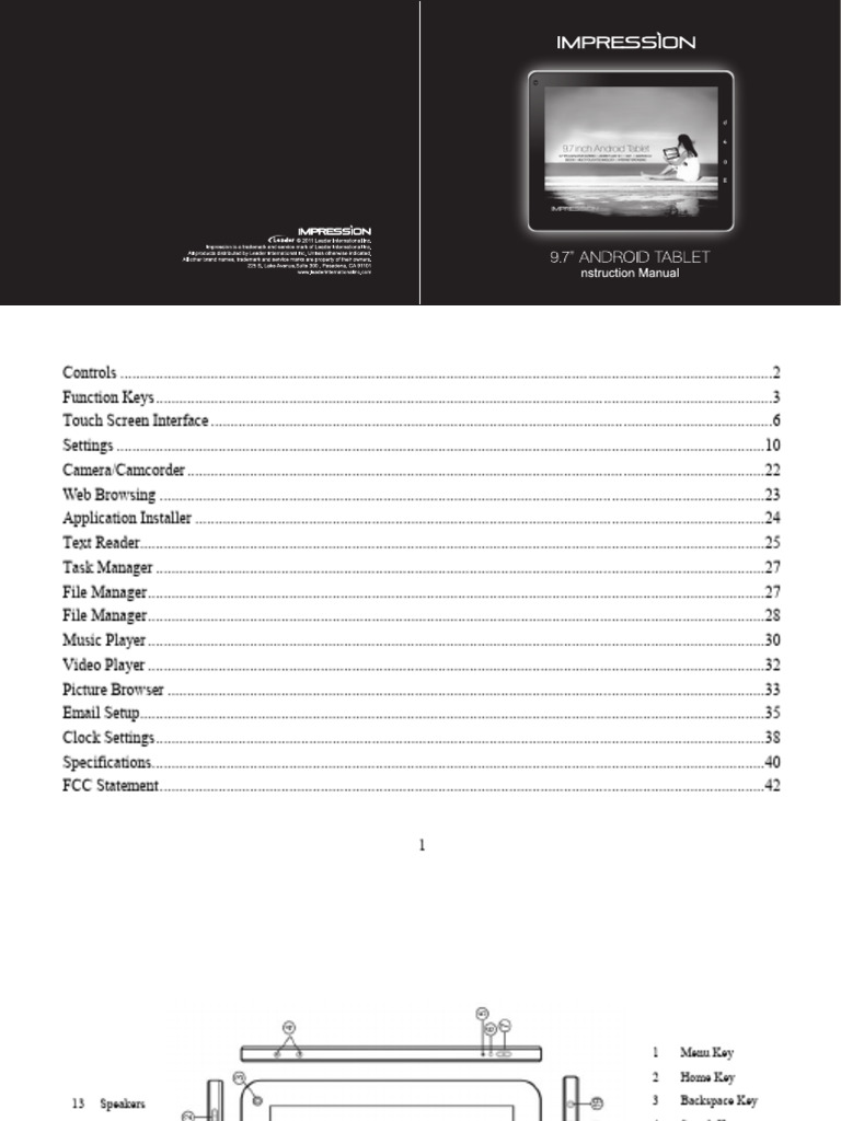Tablet User Manual Overview | PDF | Icon (Computing) | Usb