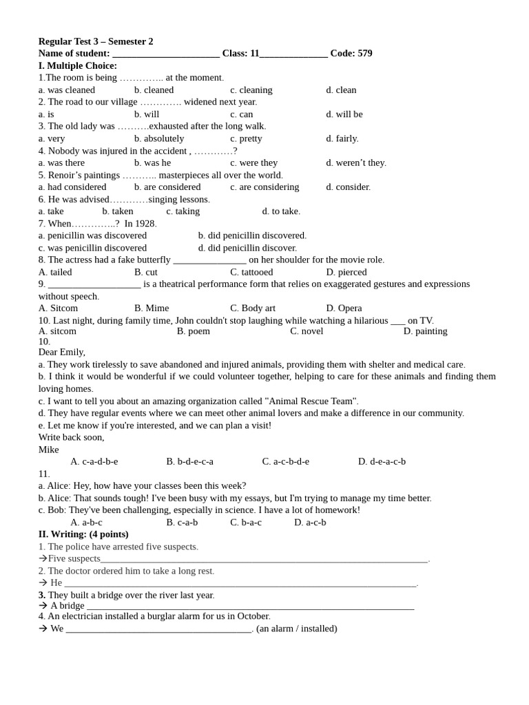 Regular Test 3 (1) jjzjfxkgxkyculcluclucluclugul | PDF