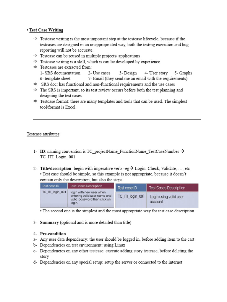 2- Test Case Writing Template | PDF