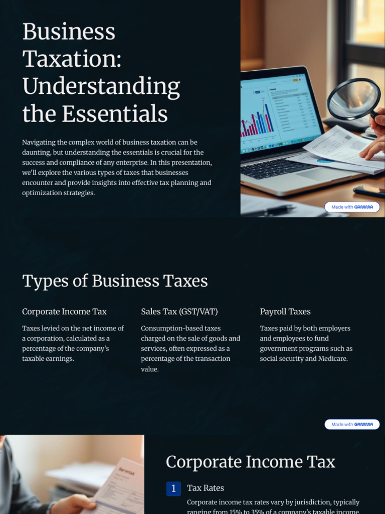 Business Taxation Understanding The Essentials | PDF