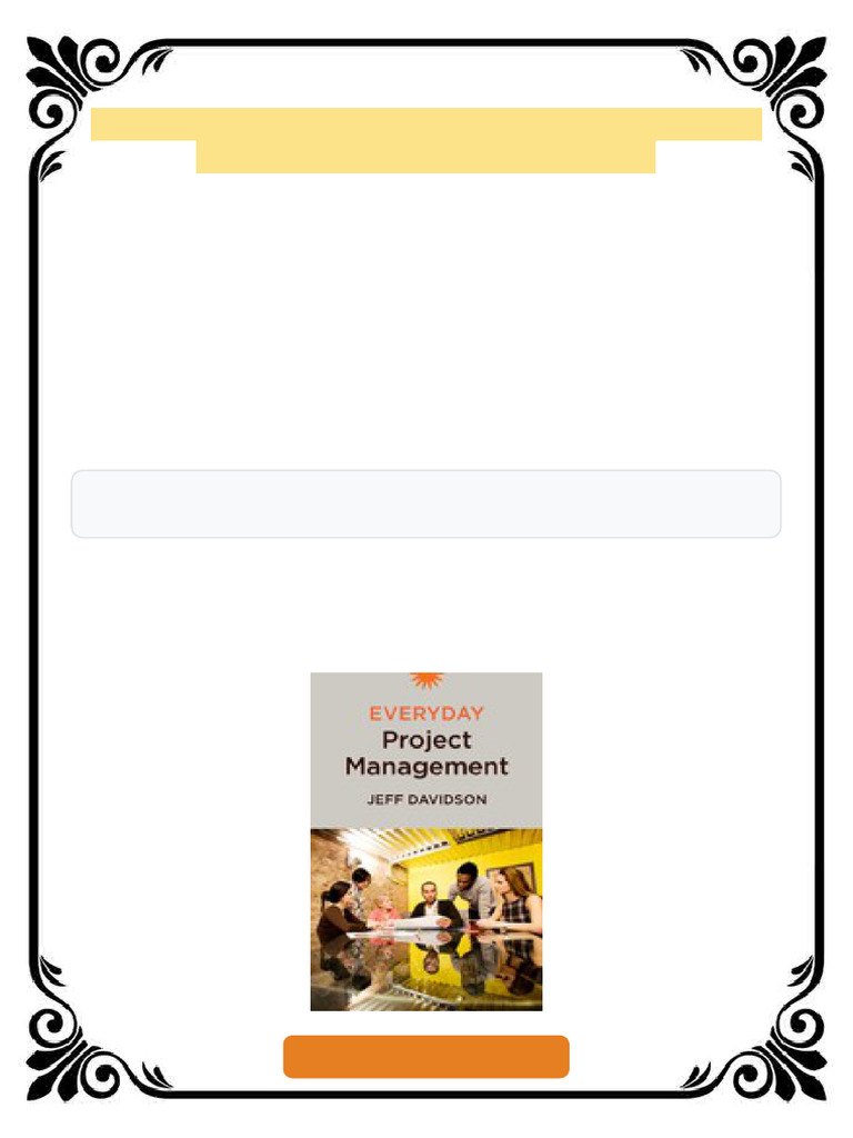Everyday Project Management Jeff Davidson eBook complete package | PDF | Project Management