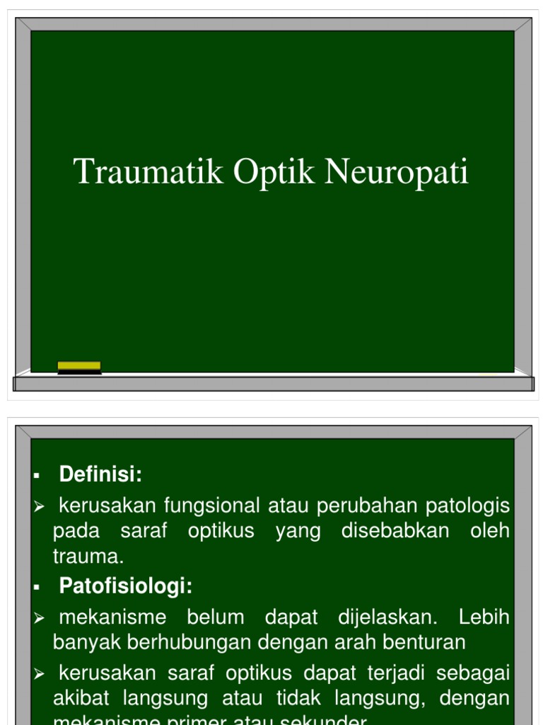 PTT Traumatik Optik Neuropati | PDF