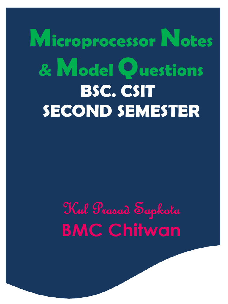 8086 Notes | PDF | Central Processing Unit | Computer Program