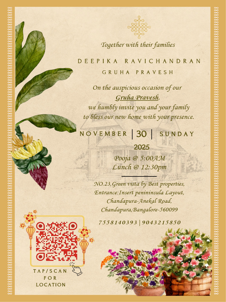 Gruha Pravesh Invitation 2025 | PDF