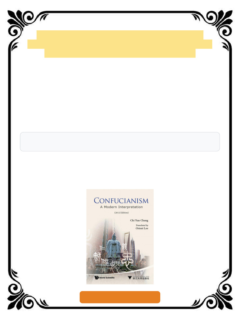 Confucianism 2012 Edition A Modern Interpretation 507 Pages Chi Yun ...
