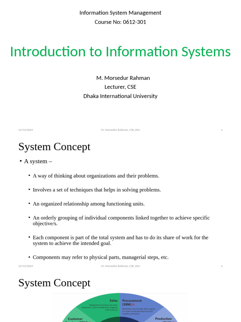 Introduction To Information Systems | PDF | System | Information System