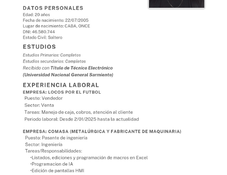 CV Alejandro Coronel Nuevo | PDF