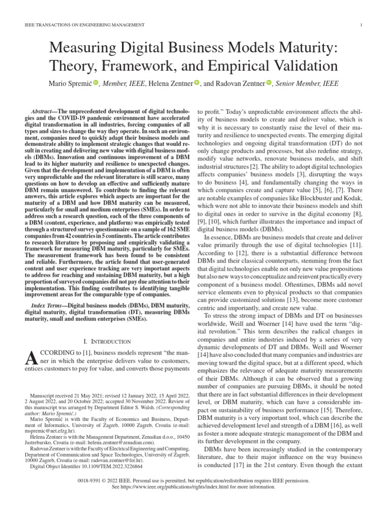 2022IEEETEMSpremiet - Al.measuring Digital Business Models Maturity ...