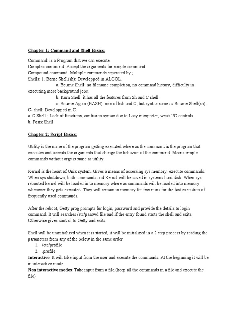 Shell Scripting Preparation Pdf Command Line Interface Parameter Computer Programming
