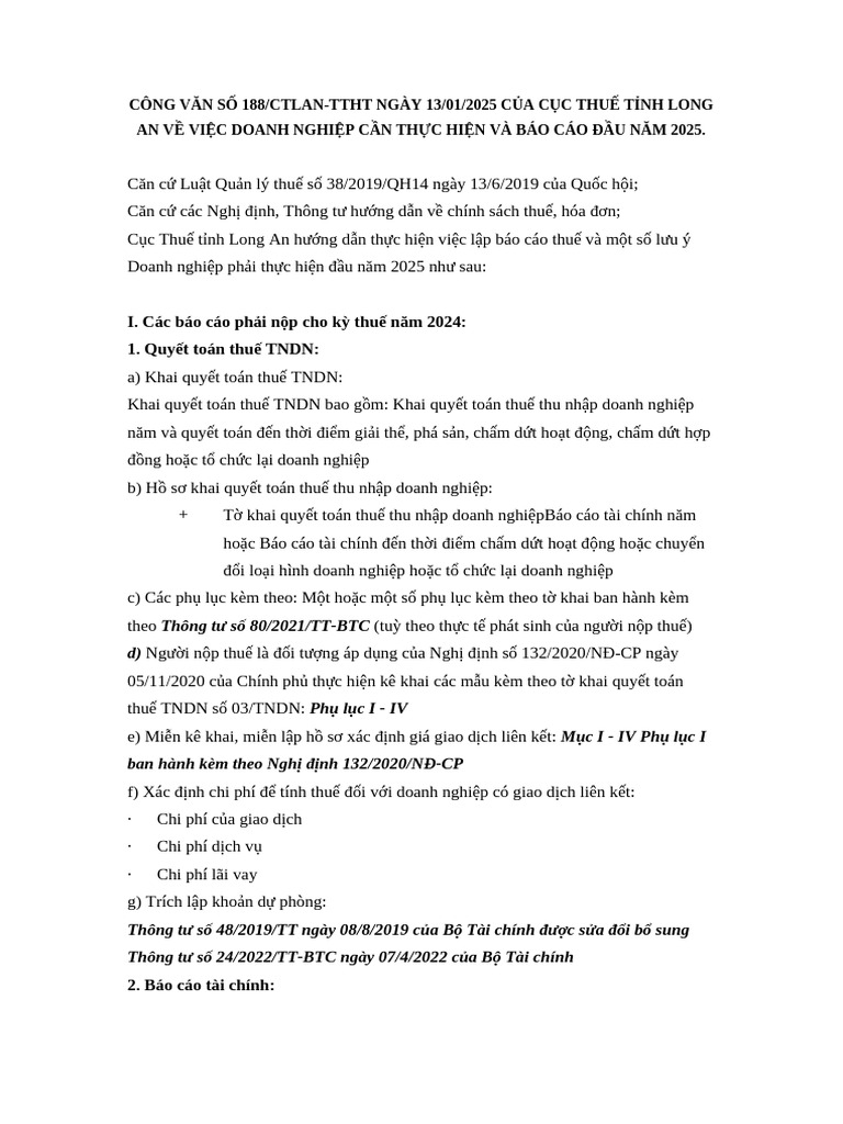CÔNG VĂN SỐ 188 | PDF