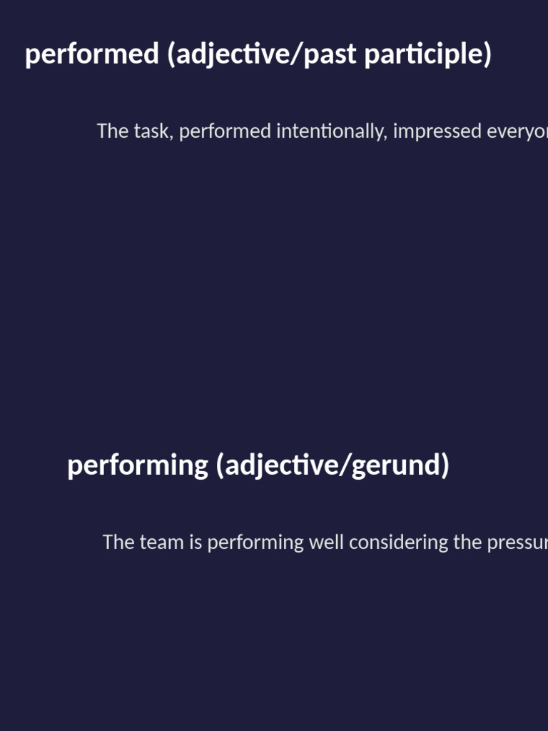 Perform Extra Word Forms | PDF
