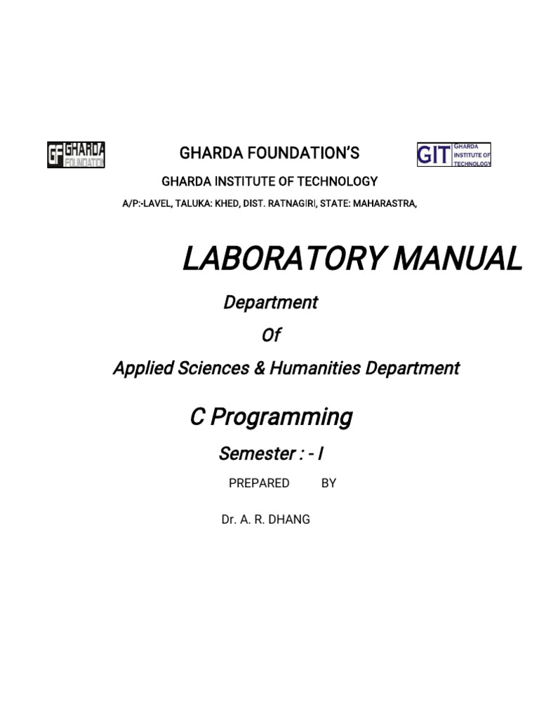 CP Lab Manual 2025-26-1 | PDF | Computer Program | Programming