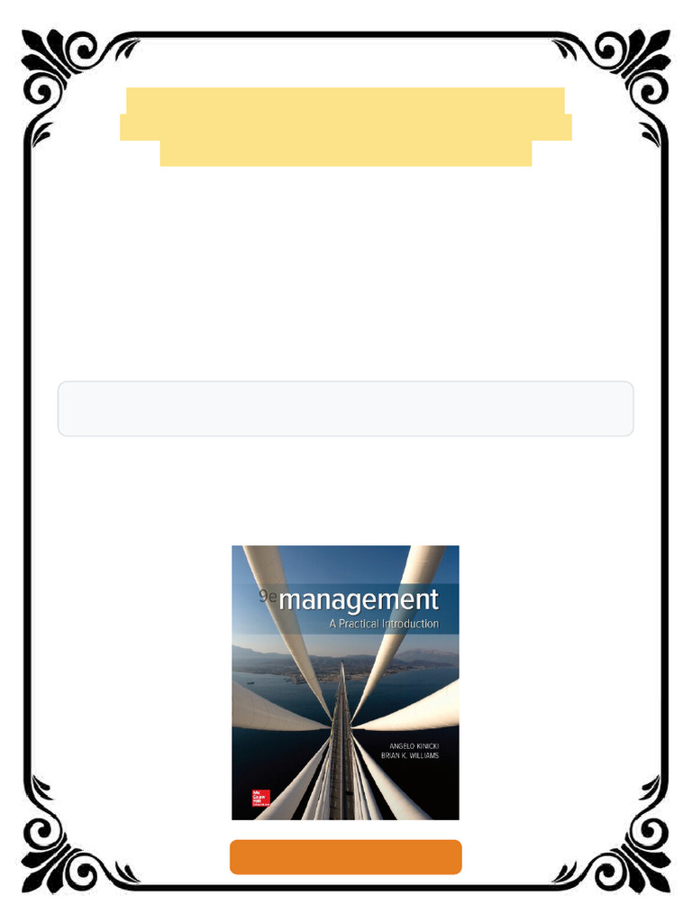 Management A Practical Introduction 9e 9th Edition Angelo Kinicki Ebook ...