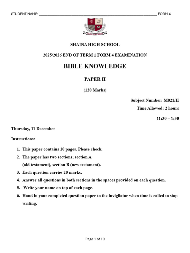 Bible Knowledge 2 Shaina | PDF | John The Baptist | Mary, Mother Of Jesus