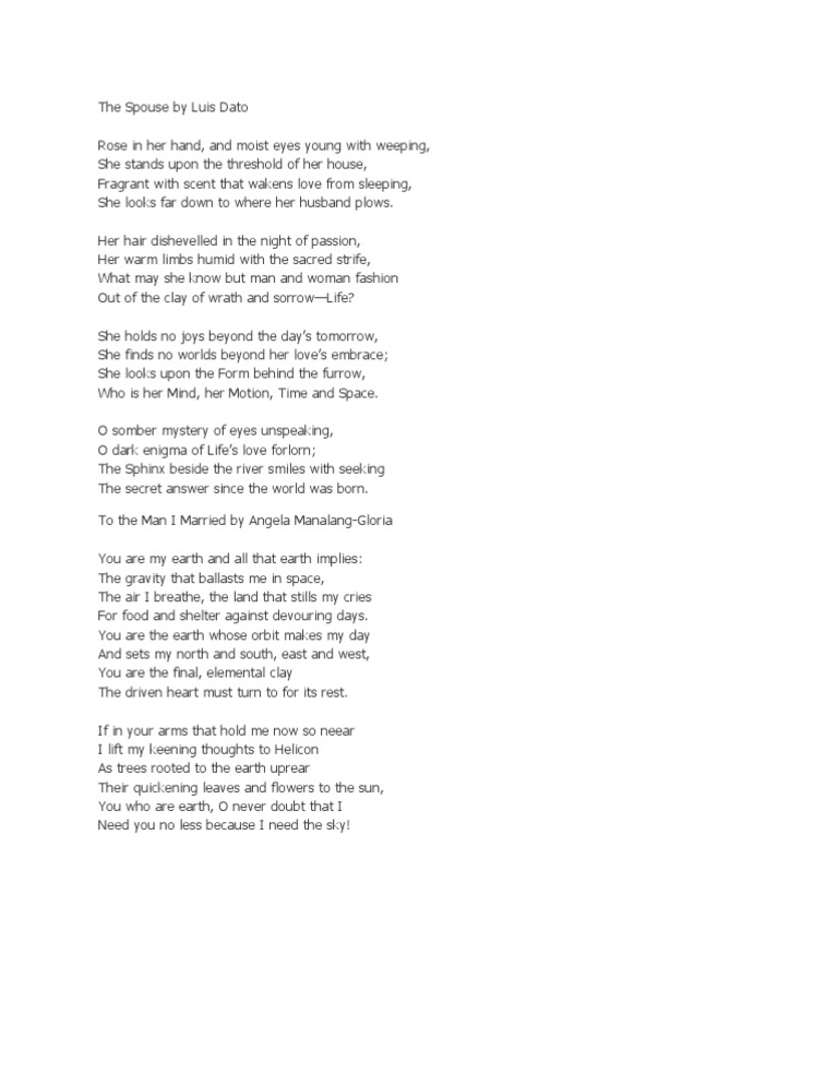 The Spouse by Luis Dato | PDF | Art | Religion & Spirituality