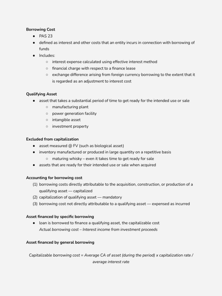 Understanding Borrowing Costs and Depletion | PDF | Depreciation | Interest