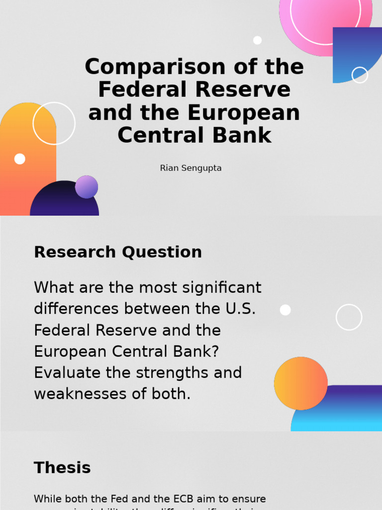Fed vs ECB: Key Differences Explained | PDF | European Central Bank ...