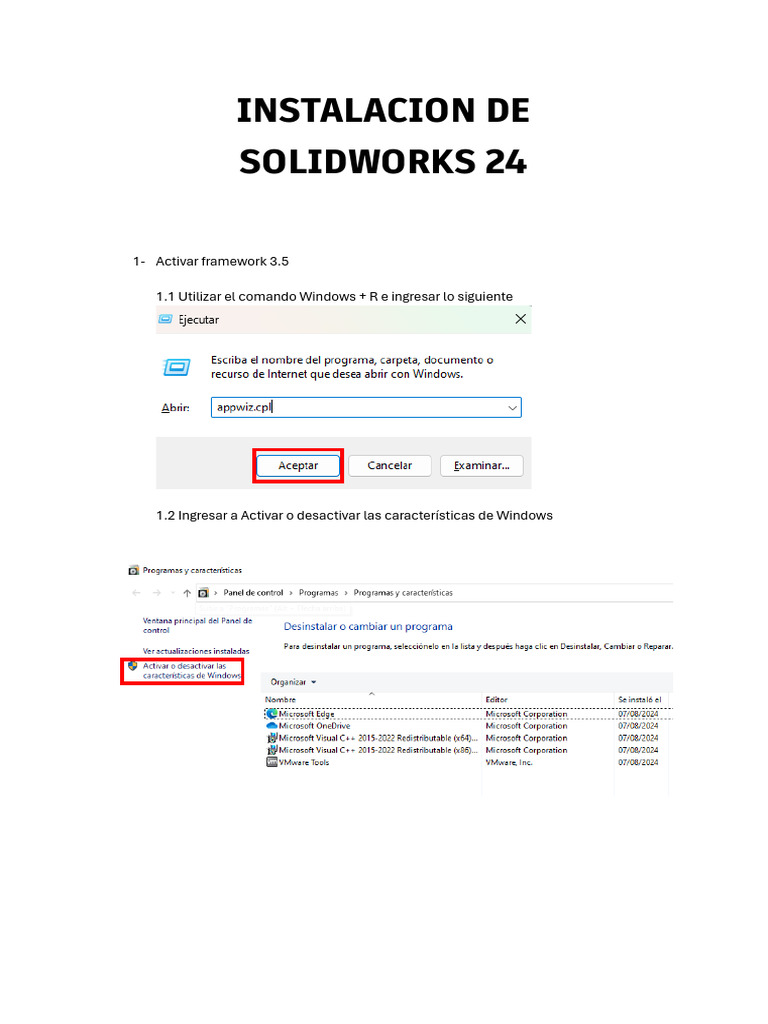 Manual Instalacion Solidworks | PDF | Archivo de computadora | Microsoft Windows