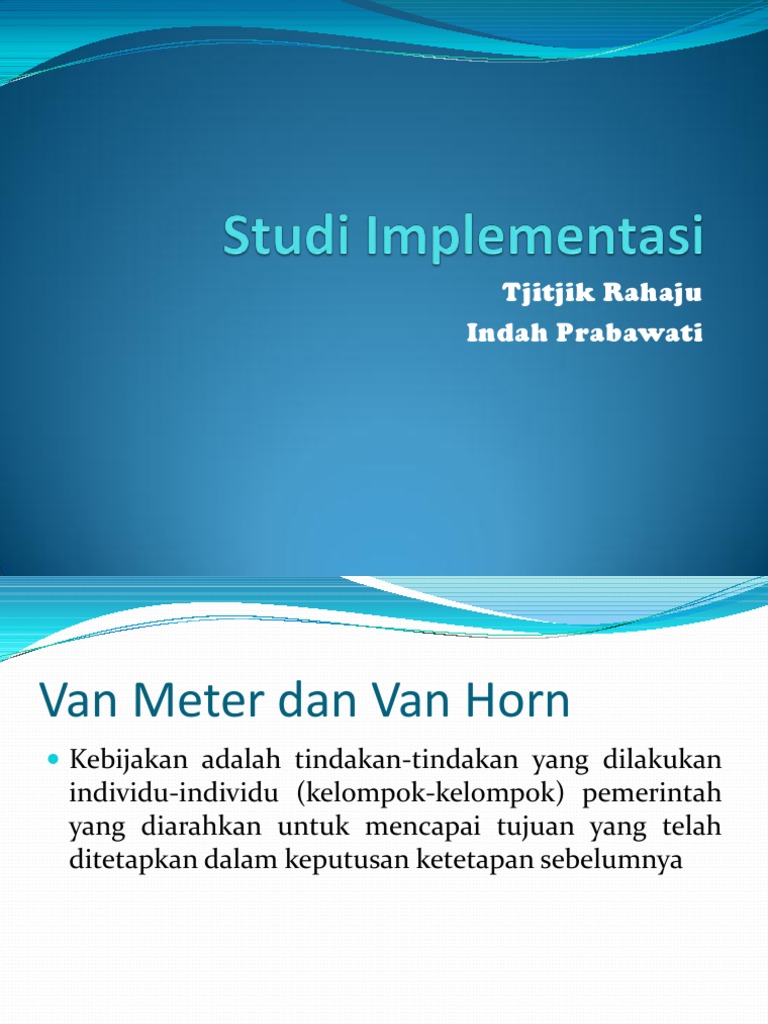 Model Implementasi Kebijakan Publik | PDF