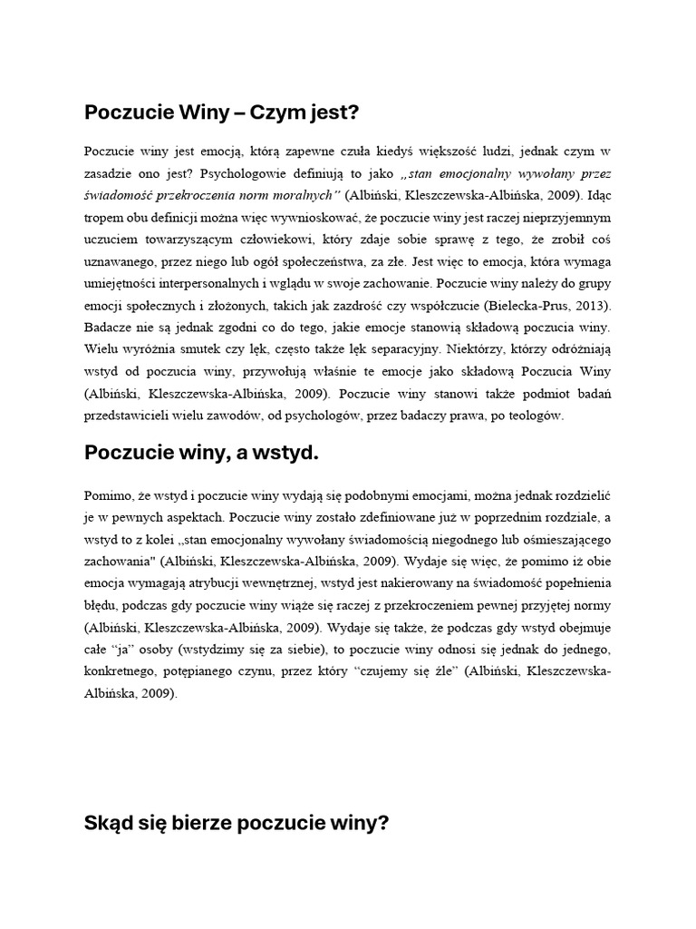 Poczucie Winy | PDF