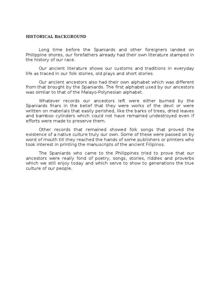 Philippine Literature Pre Spanish Period | PDF | Epic Poetry | Philippines