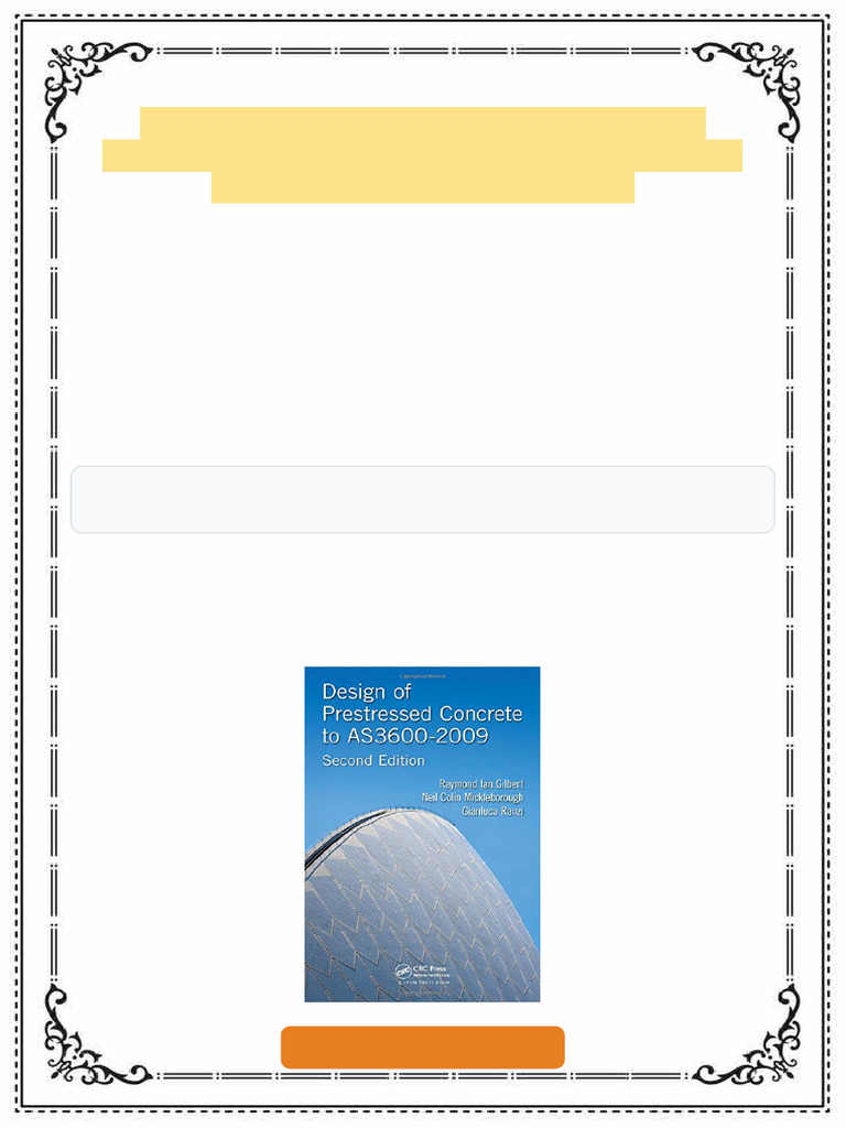 Design of Prestressed Concrete To AS3600 2009 2nd Edition Raymond Ian ...