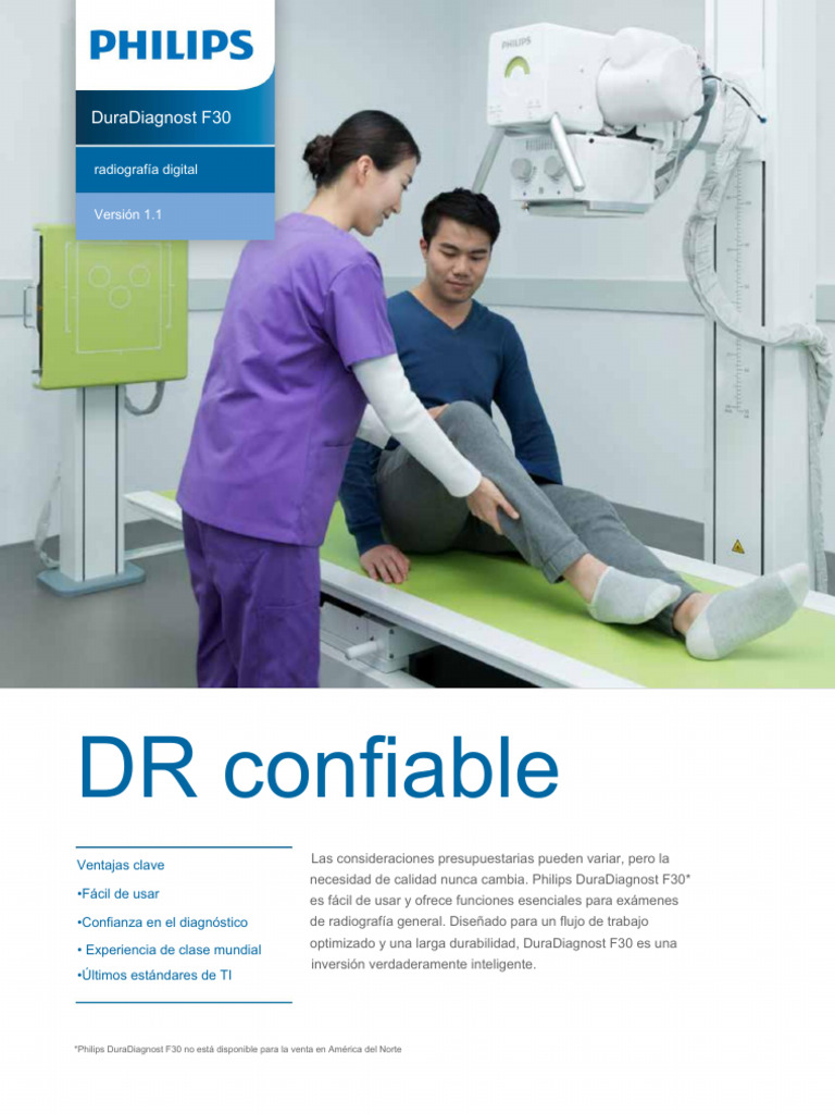 Philips DuraDiagnost F30: Radiografía Digital | PDF | Radiología ...