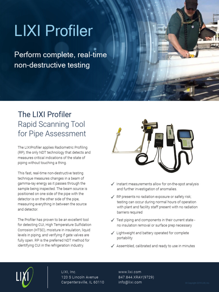 LIXI - Radiometric Profiler | PDF | Pipe (Fluid Conveyance ...