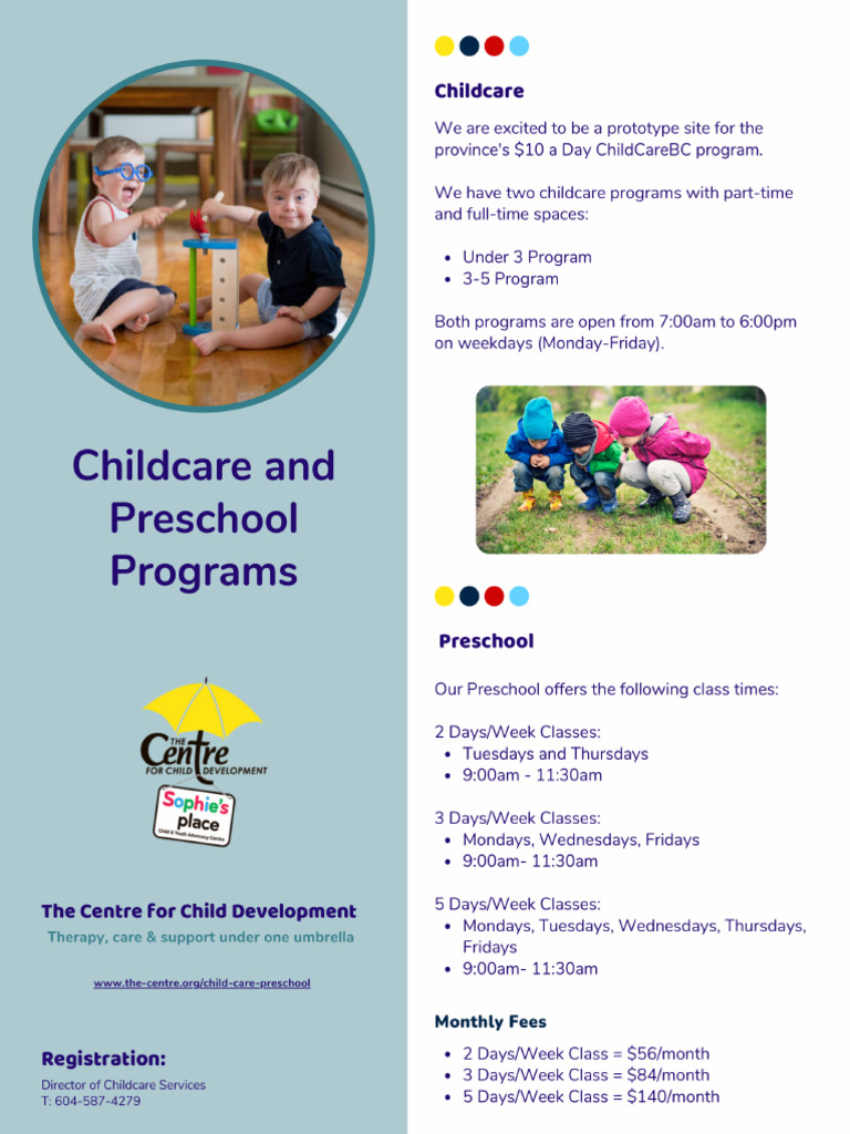 Childcare Preschool Program Brochure | PDF