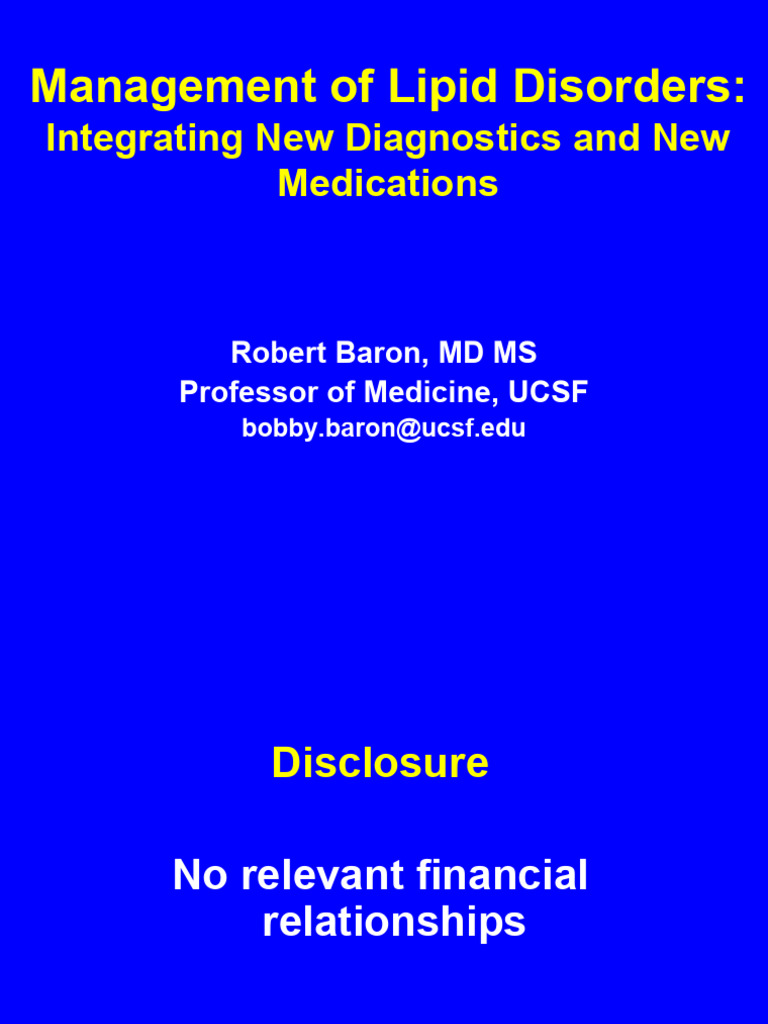 Lipid Disorder Management: New Diagnostics & Medications | PDF | Statin ...