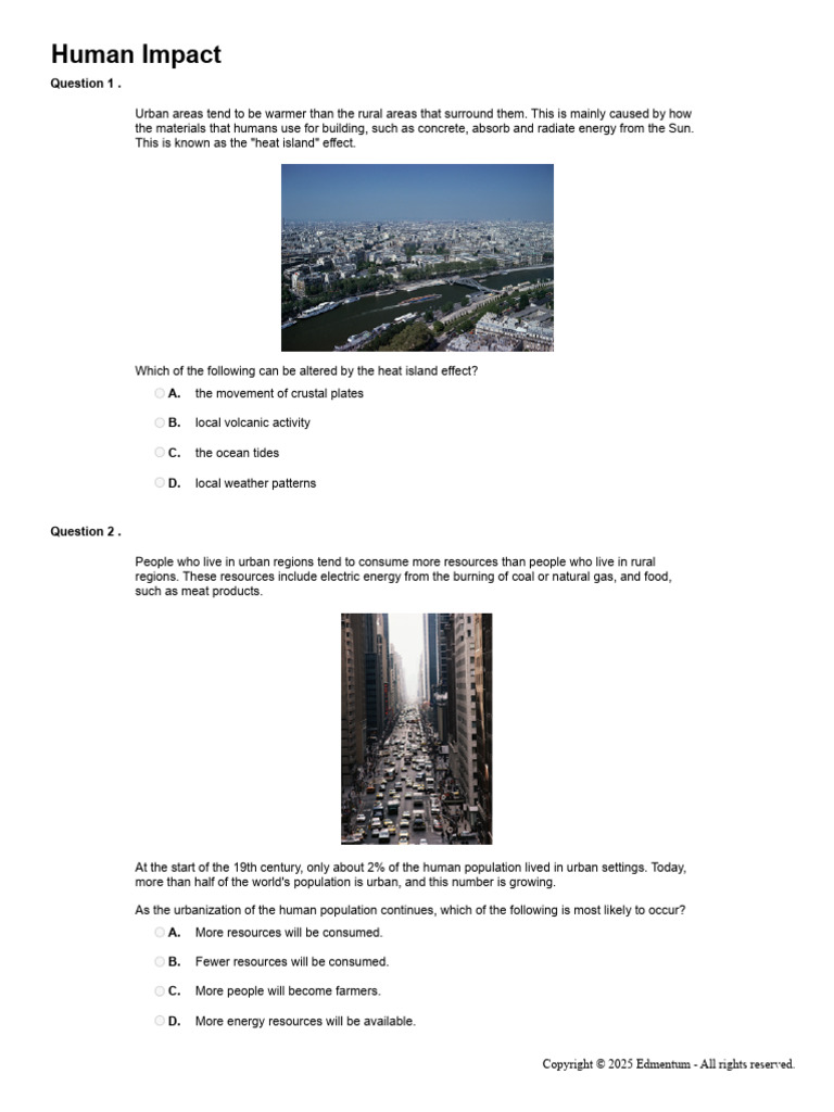 Human Impact on Environment and Resources | PDF | Atmosphere Of Earth ...