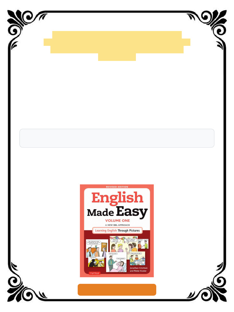 English Made Easy Volume One A New ESL Approach Learning English ...