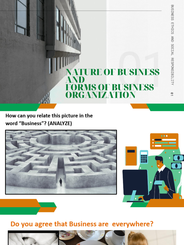 Lesson 1 Nature of Business Forms of Business Org | PDF | Partnership ...
