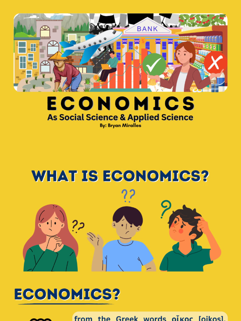 Lesson 1 - Economics As Social Science and Applied Science | PDF