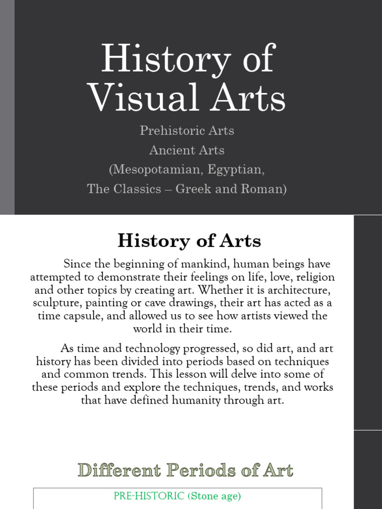 History of Visual Arts Prehistoric The Classics | PDF | Sculpture ...