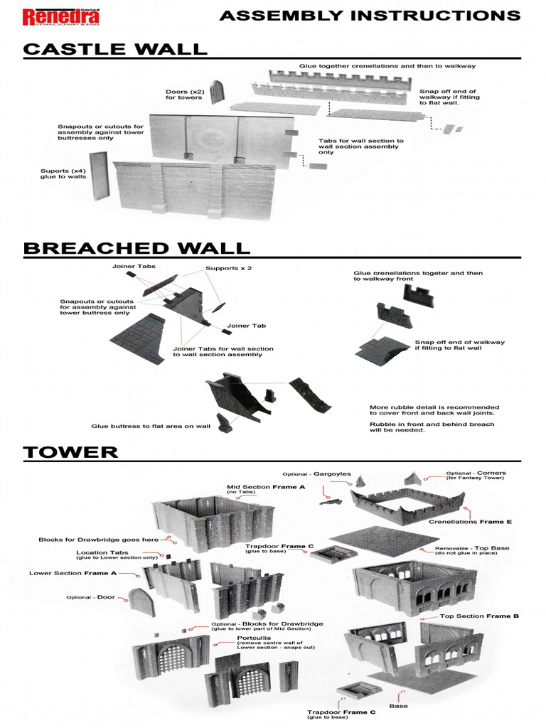 Renedra Buildings Assembly Instructions | PDF