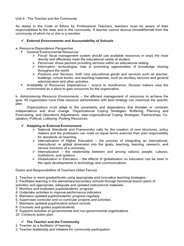 Unit-4 | PDF | Teachers