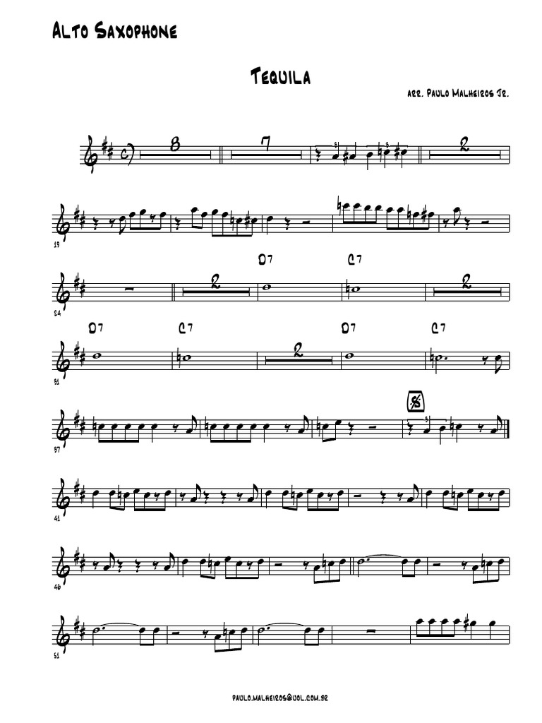 12 Tequila - Sax Alto | PDF
