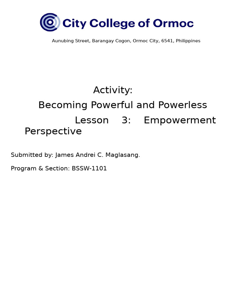 Empowerment Perspective | PDF