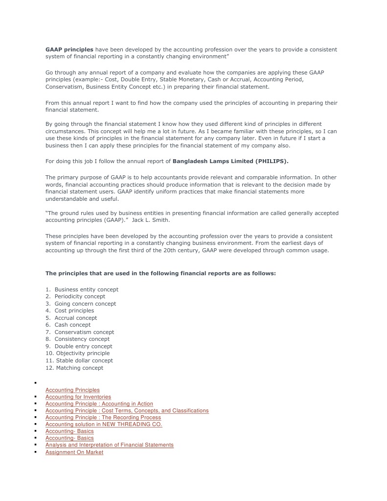 GAAP Principles | PDF | Generally Accepted Accounting Principles ...