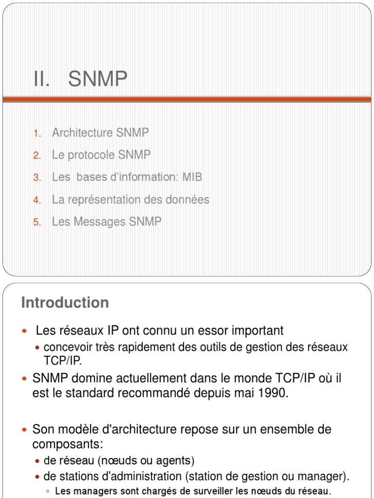 SNMP | PDF | Protocoles Internet | Réseau informatique